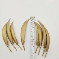 China 20-25 Cm Gold Dyed Turkey Feathers Quill Perfect For Festival Decoration for sale