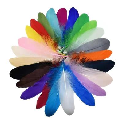 China 4-6 Inch Colourful Loose Goose Feathers , Carnival Costume Feathers OEM for sale