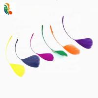 China Loose Stripped Carnival Feathers , Event Party Goose Nagoire Feathers Dyed Colorful for sale