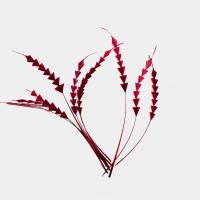 China Pattern Dyed Millinery Supplies Party Decoration Stripped Rooster Coque Feather with Wire Accessory 8-10 inch for sale