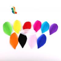 China 4-6cm Stripped Carnival Costume Feathers , Goose Nagoire Feather Eye Catching Designs for sale