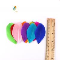 China 4-6cm Stripped Carnival Costume Feathers , Goose Nagoire Feather Eye Catching Designs for sale