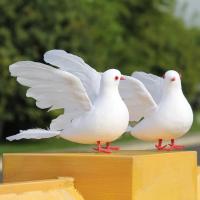 China Event Party Supplies Beautiful Feather Bird Christmas Festival Party Decoration 20x20cm for sale