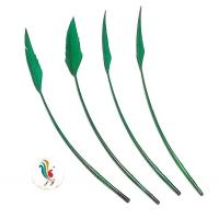 China Dyed Arrow Head Striped Turkey Feather Quill with Silk Screen Printing for sale