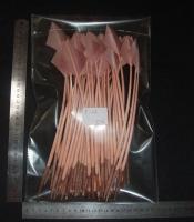 China Dyed Arrow Head Striped Turkey Feather Quill with Silk Screen Printing for sale