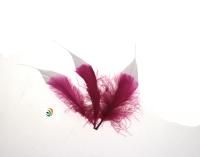 China Handmade Two Tone Stripped Goose Carnival Feathers For Personalized Crafts for sale