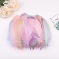 China 4-6 Inch Dyed Pattern Goose Nagoire Carnival Feathers With Opp Bag Packing for sale