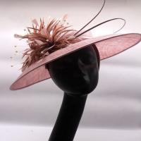 China 1 Color Print Method Christmas Party Decoration Sinamay Feather Fascinator Hat for sale