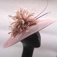 China 1 Color Print Method Christmas Party Decoration Sinamay Feather Fascinator Hat for sale