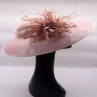 China 1 Color Print Method Christmas Party Decoration Sinamay Feather Fascinator Hat for sale