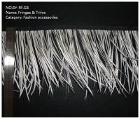 China Dyed Spiky Goose Biot Feather Fringe Trim with Satin Ribbon Tapes Chicken Feather for sale