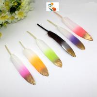 China 5-6inch Two Tones Millinery Feather , Colored Turkey Feathers For Fashionable Styles for sale