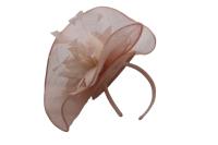 China Female Party-goers' Essential Sinamay And Feather Fascinator Hat with Headband for sale