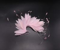 China Pattern Dyed Goose Feather Flower Mount with Wire Accessory Customer's Choice for sale