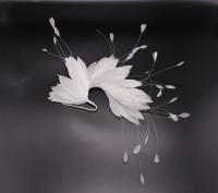 China Pattern Dyed Goose Feather Flower Mount with Wire Accessory Customer's Choice for sale