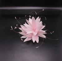China Pattern Dyed Goose Feather Flower Mount with Wire Accessory Customer's Choice for sale