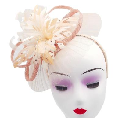 China Shipping UPS DHL EMS Fedex TNT Perfectly Dyed Sinamay Base and Feather Fascinator Hat for sale