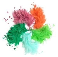 China Event Party Supplies Feather Mounts Hackle Millinery Feather Flowers 15x30cm for sale