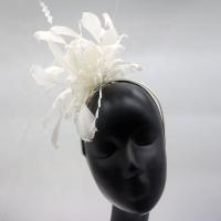 China Silk Screen Printed Goose Flower Feather Headband For Father's Day Occasion for sale