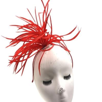 China Party Decoration Dyed Goose Biot Feather Flower Mount with Wire Accessory for sale