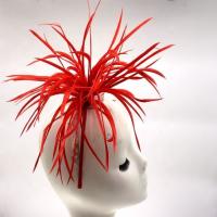 China Party Decoration Dyed Goose Biot Feather Flower Mount with Wire Accessory for sale