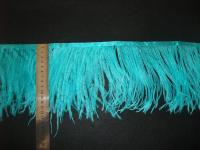 China Party Decoration Ostrich Feather Fringe Trimming with Satin Ribbon Tape 13-15cm for sale