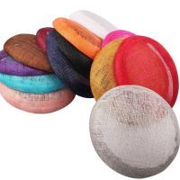 China Millinery Supplies Sinamay Hat Base With 14Cm Size And Goose Feather for sale