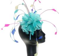 China Event Party Supplies Coque and Goose Feather Flower Mount with Headband 15*30 cm for sale
