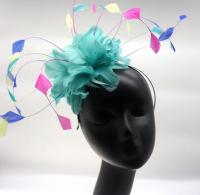 China Event Party Supplies Coque and Goose Feather Flower Mount with Headband 15*30 cm for sale