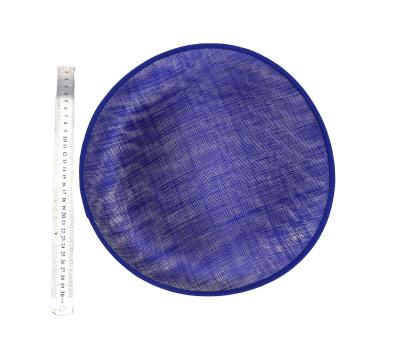 China Silk Screen Printing Sinamay Base and Feather Fascinator Hat with Headband 30cm Width for sale