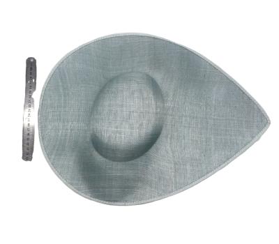 China 20*40 cm Millinery Supplies Hat Decoration Sinamay Base and Feather Fascinator Hat with Headband for sale