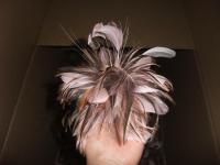 China 15*30cm Hackle And Goose Feather Mounts With Wire , Flower Feather Headband for sale