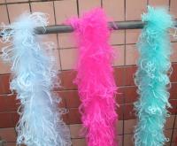 China Dyed Marabou And Curly Ostrich Feather Scarf  , Colorful Boa Scarf 9-11cm for sale
