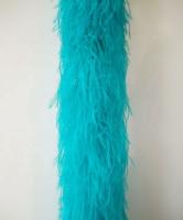 China Dyed Pattern Ostrich Feather Boa Scarf 4 Layers Yellow Green For Party Decorations for sale