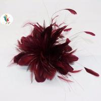 China European and American Style Party Decoration Goose and Hackle Feather Flower Mount with Wire Accessory 15*30 cm for sale