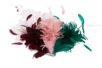 China European and American Style Party Decoration Goose and Hackle Feather Flower Mount with Wire Accessory 15*30 cm for sale