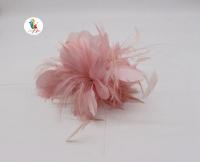 China European and American Style Party Decoration Goose and Hackle Feather Flower Mount with Wire Accessory 15*30 cm for sale