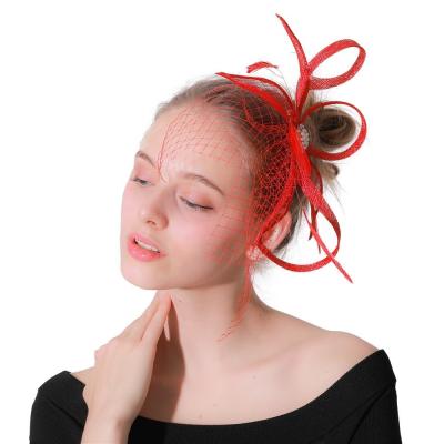 China Dyed Party Decoration Sinamay and Veil Fascinator with Headband Perfect Shipping via DHL UPS FEDEX EMS TNT for sale
