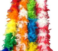 China Colourful Marabou And Turkey Chandelle Boa Feather Scarf For RAMADAN Occasion for sale