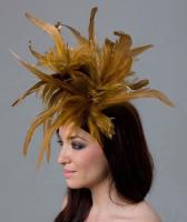 China 20*30 cm Party Decoration Rooster Coque Feather Fringe Trim with Satin Ribbon Tape for sale