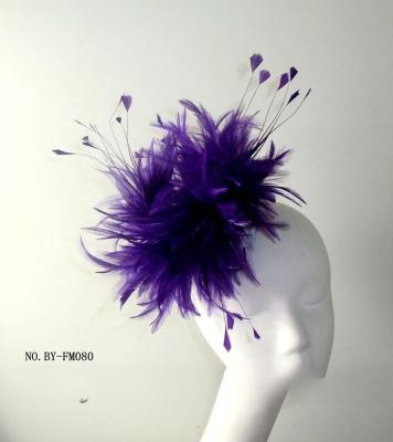 China Dyed Hackle And Coque Feather Mounts , Chicken Flower Feather Headband for sale