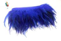 China Party Decoration Stretch Saddle Hackle Feather Fringe Trim Shipment DHL Pattern Dyed for sale