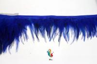 China Party Decoration Stretch Saddle Hackle Feather Fringe Trim Shipment DHL Pattern Dyed for sale