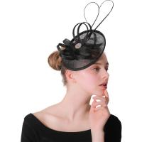 China Black Goose Feather Sinamay Fascinator Party Decoration For Any Celebration for sale