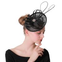 China Black Goose Feather Sinamay Fascinator Party Decoration For Any Celebration for sale