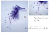 China Stripped Goose Flower Feather Headband , Year Occasion Feather Flower Crown for sale