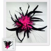 China Graduation Occasion Rooster Coque Feather Flower Mount with Wire Accessory for sale