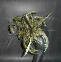 China Graduation Occasion Rooster Coque Feather Flower Mount with Wire Accessory for sale
