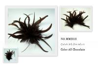China Graduation Occasion Rooster Coque Feather Flower Mount with Wire Accessory for sale