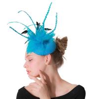 China Earth Day Celebration Accessories Sinamay and Feather Fascinator with Wire Accessory for sale